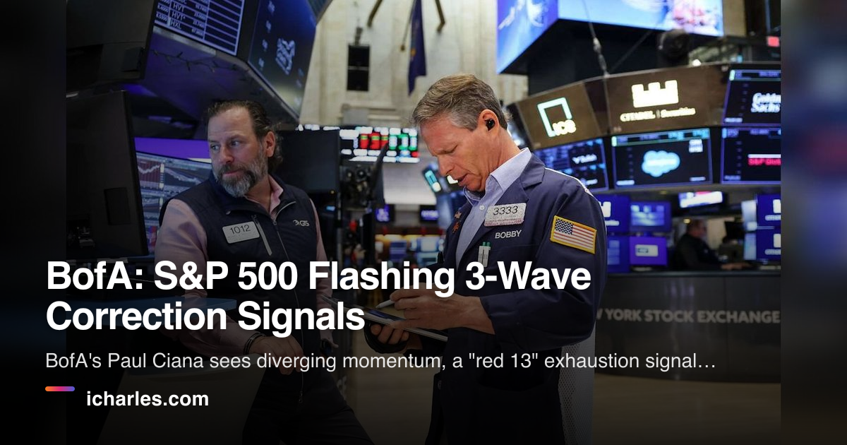 BofA: S&P 500 Flashing 3-Wave Correction Signals · iCharles